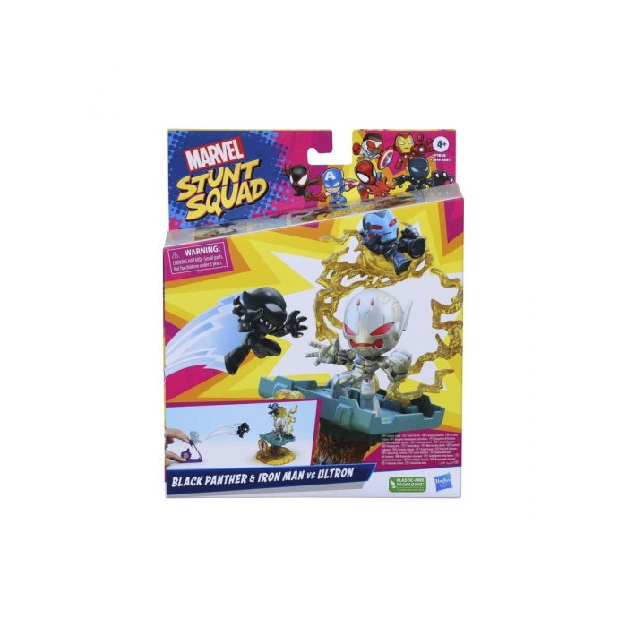 HASBRO Marvel Stunt Squad - Black Panther E Iron Man Vs Ultron - Dadi e ...