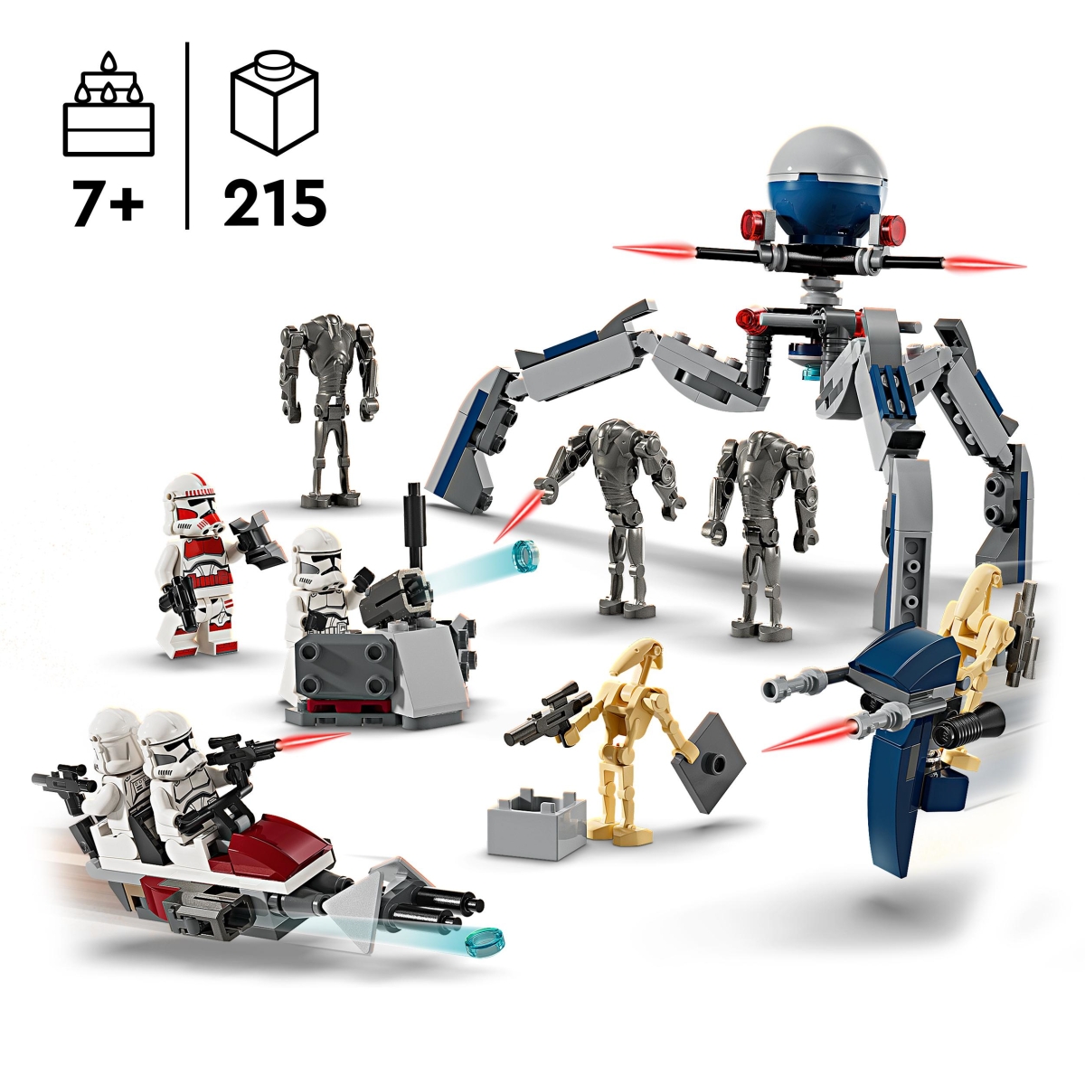 LEGO 75372 - Battle Pack Clone Trooper E Battle Droid - Dadi e Mattoncini