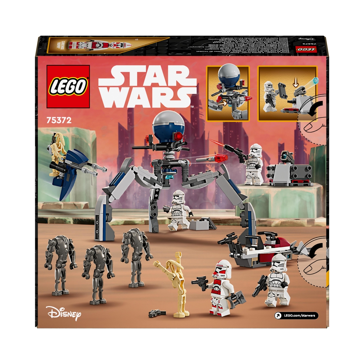 LEGO 75372 - Battle Pack Clone Trooper E Battle Droid - Dadi e Mattoncini