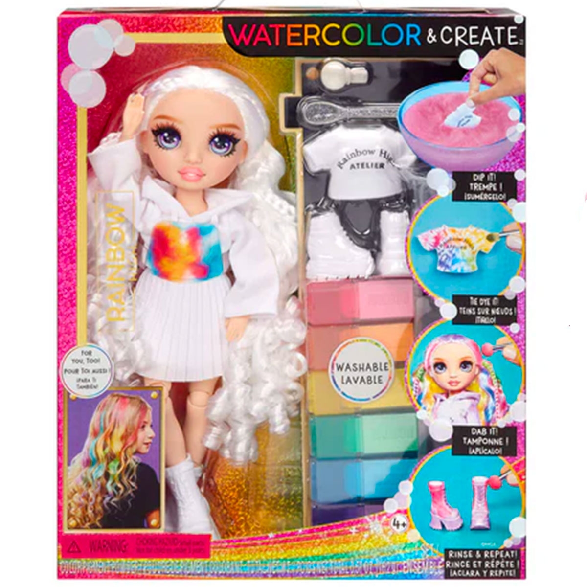 MGA ENTERTAINMENT Rainbow High - Watercolor & Create - Purple Eyes ...