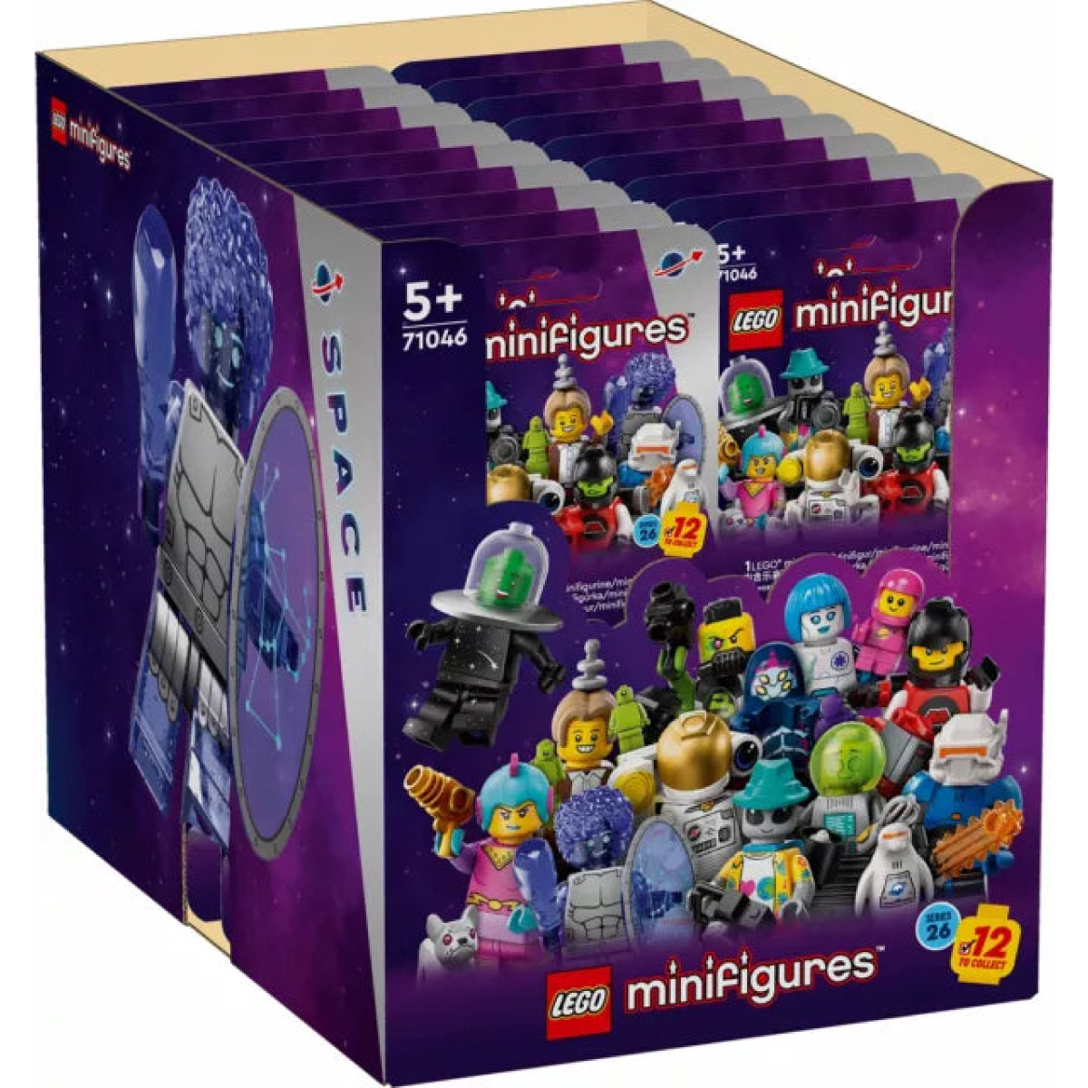 LEGO 71046 - Minifigures Serie 26 - Box 36 Bustine - Dadi e Mattoncini